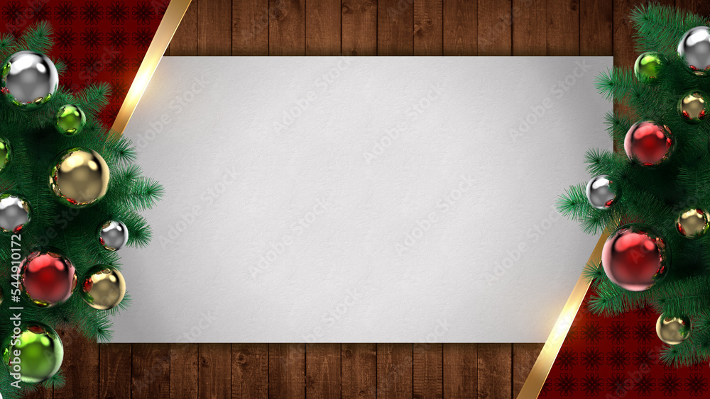 Christmas Luxury Background Presentation Slide Frame Layout Template 3D ...