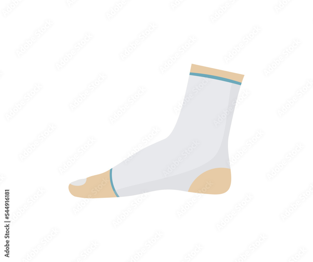 Feet Fracture, skin leg logo design. Accident patient. Foot bandage ...