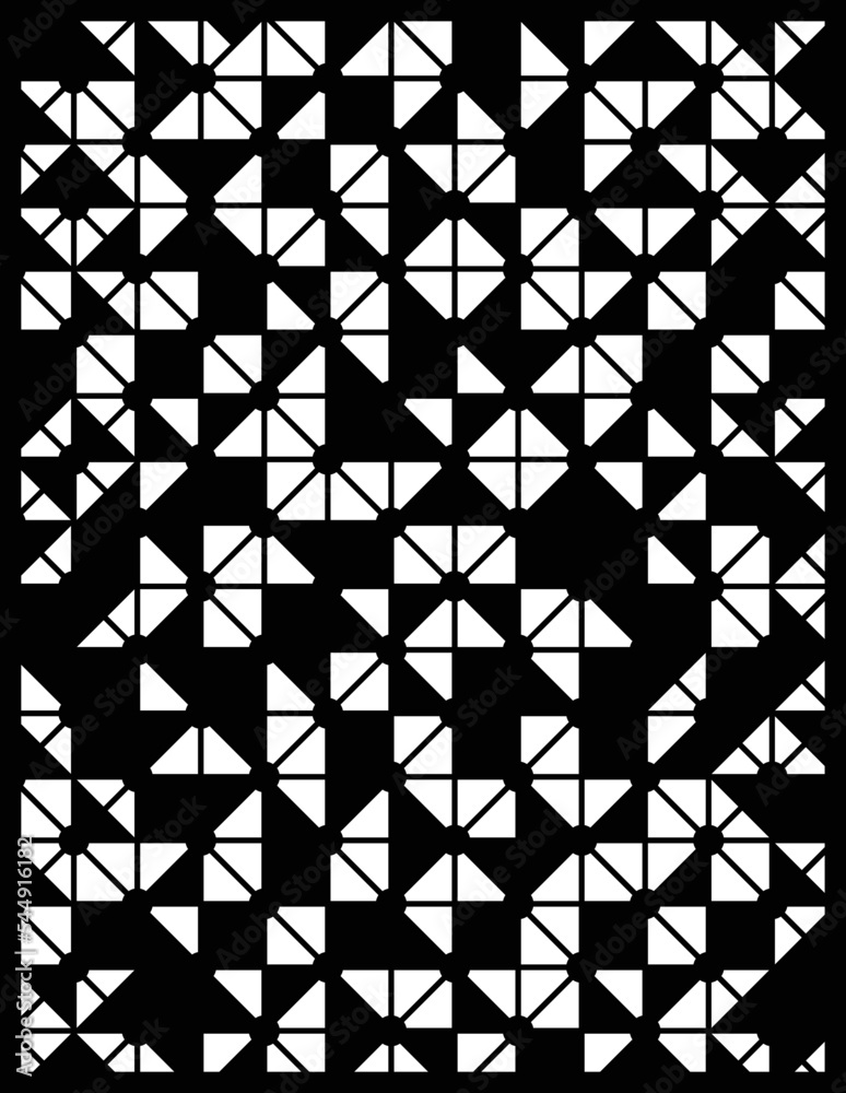 Set template for laser cutting and Plotter. Vector illustration ...