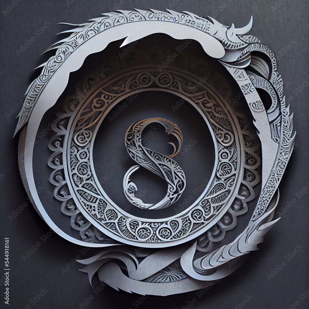 multi dimensional paper cut craft, paper illustration, ornate, detailed ...