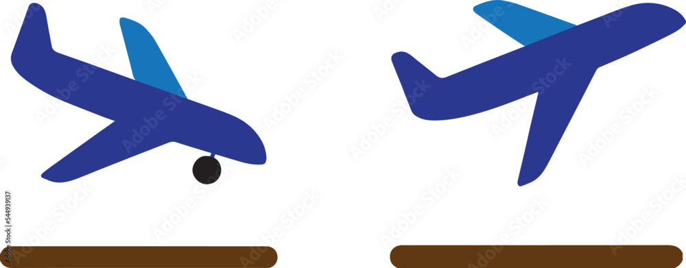 Clip Art Plane Landing