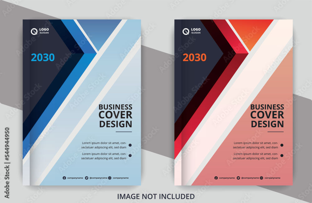 Modern multicolored annual report cover page design templates Stock ...