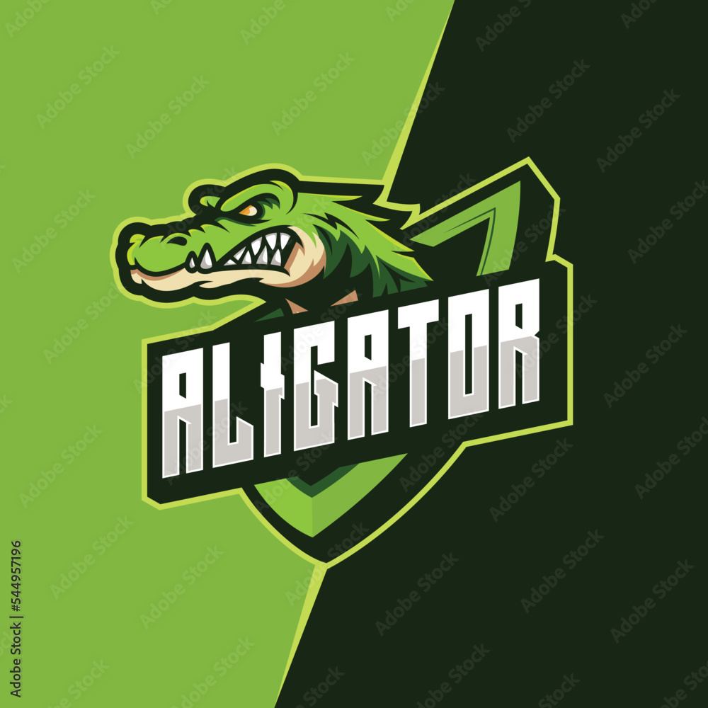 aligator mascot logo esports Stock Vector | Adobe Stock