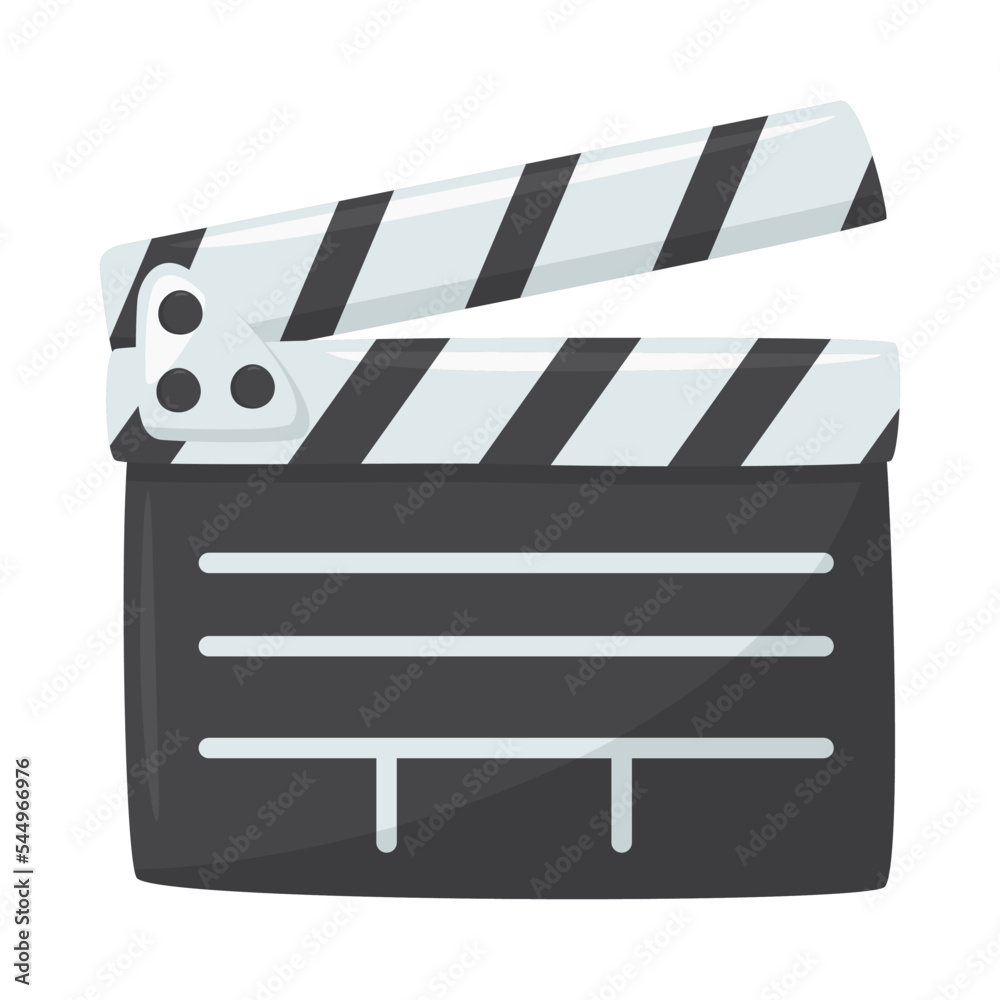 Clapper Sign Emoji Icon Illustration. Cinema Film Vector Symbol ...