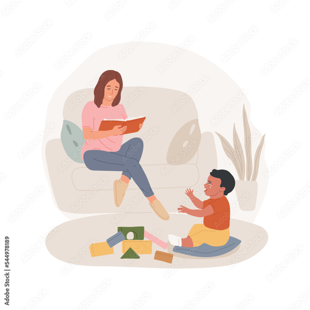 Do not pay attention isolated cartoon vector illustration. Child crying ... Do not pay attention isolated cartoon vector illustration. Child crying ...