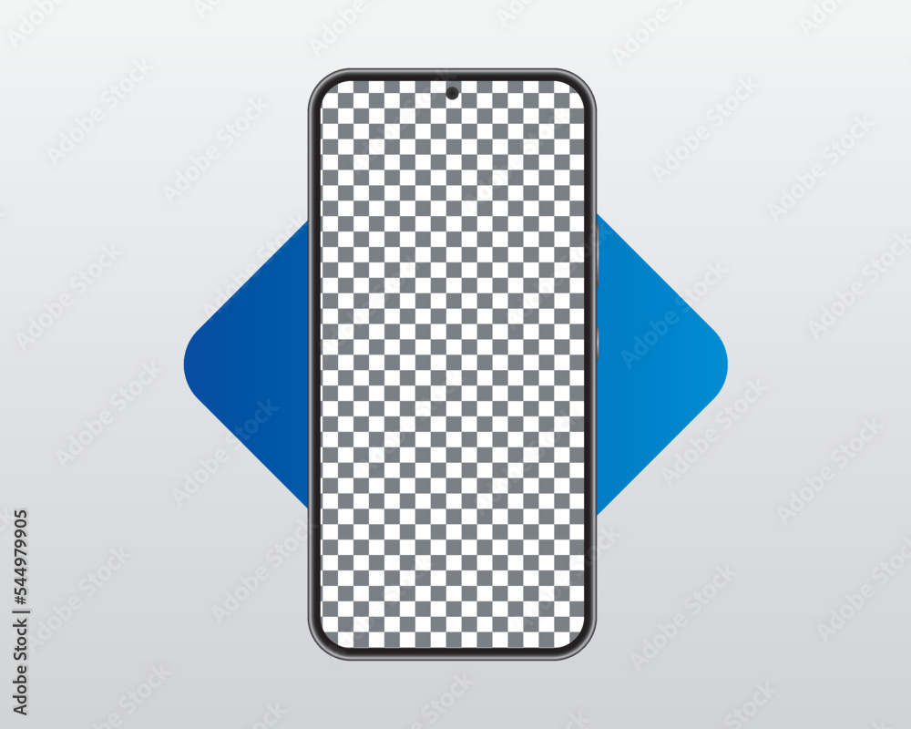 Realistic Smartphone transparent screen, phone mockup. Template for ...