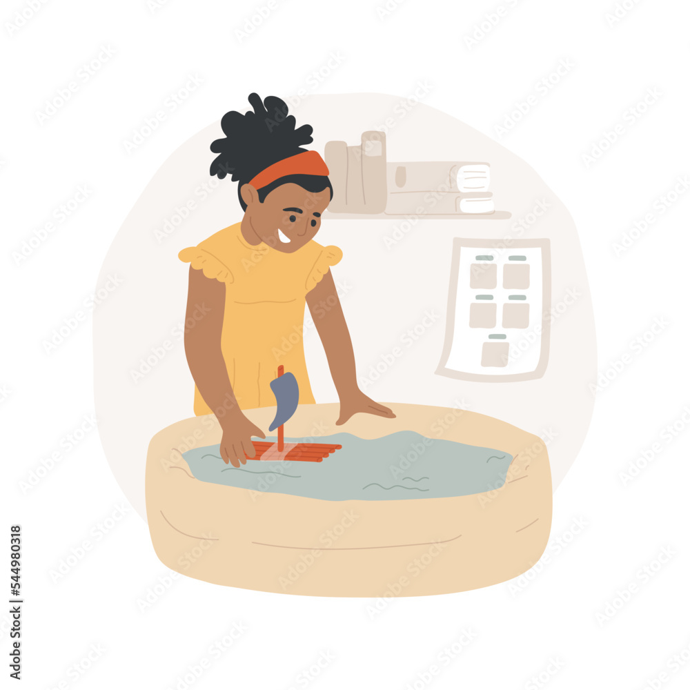 Build a boat isolated cartoon vector illustration. STEM project ...