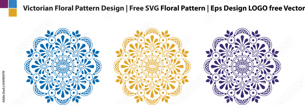 Victorian Floral Pattern Design - Free SVG Floral Pattern - Eps Design ...