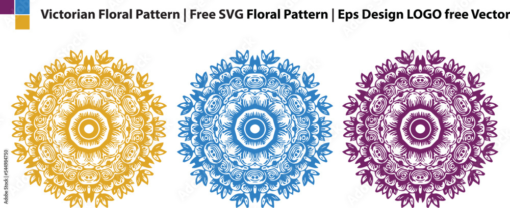 Victorian Floral Pattern - Free SVG Floral Pattern - Eps Design LOGO ...