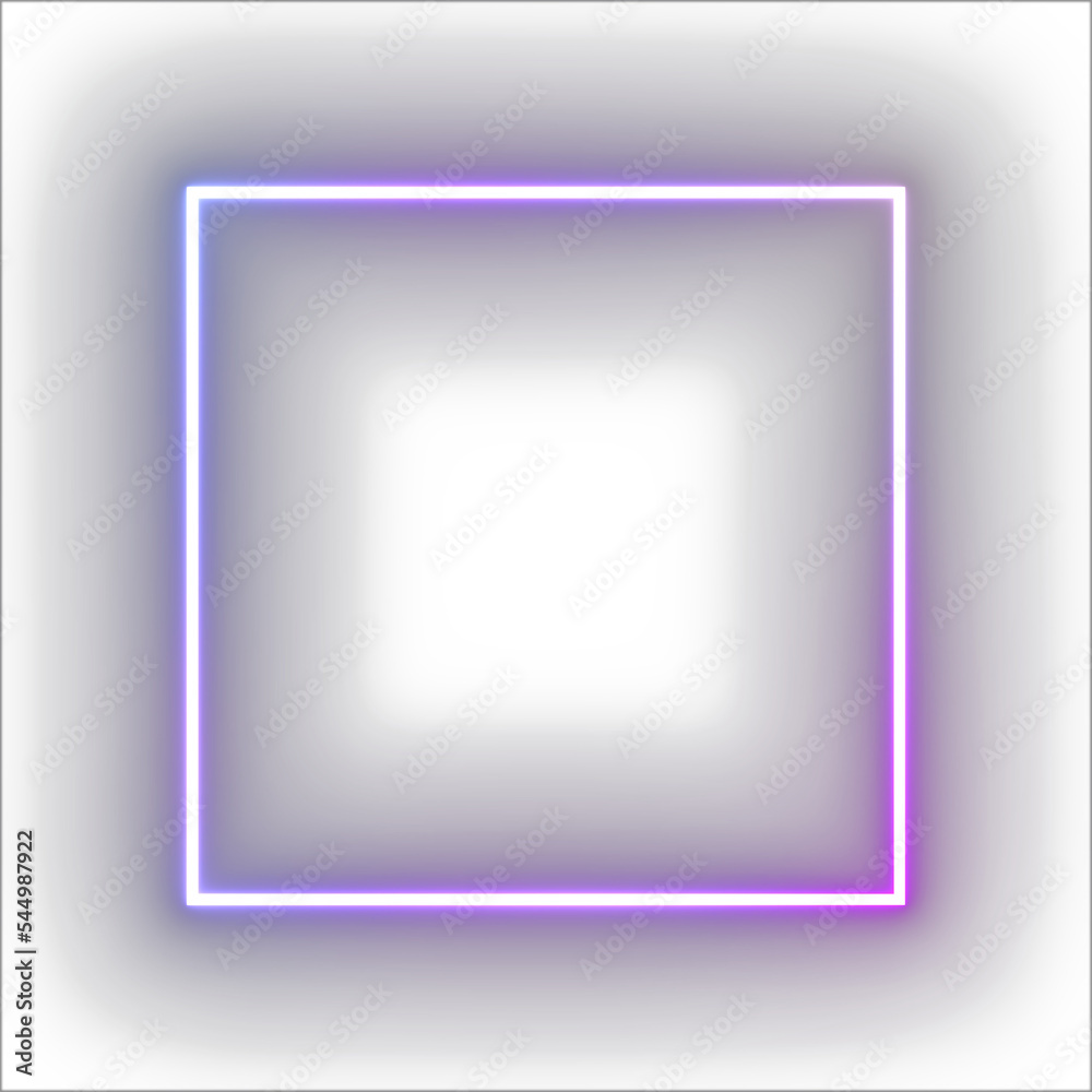 Neon light lines on png transparent background with reflection on the ...