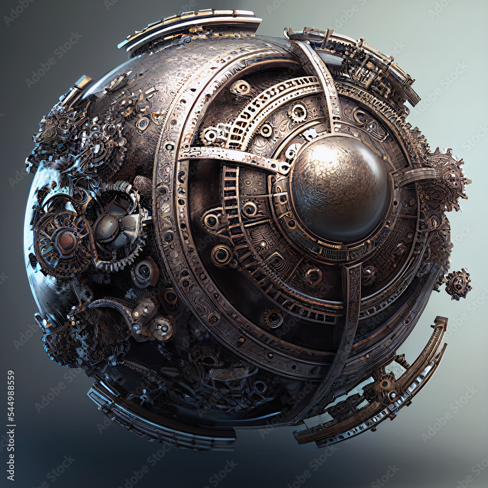 mechanical sphere Stock Illustration | Adobe Stock