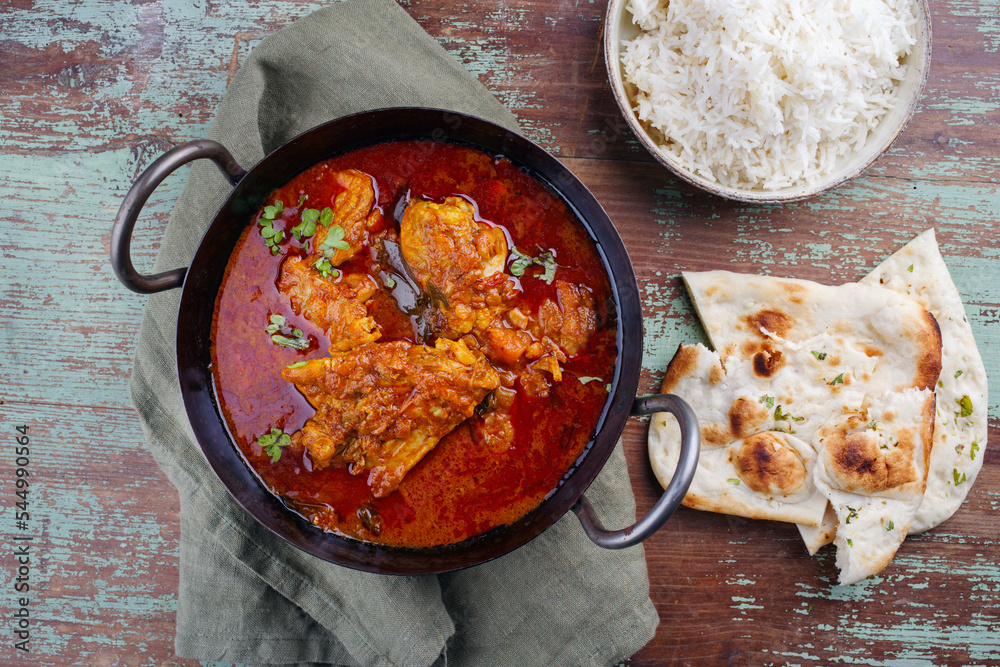 Photo & Art Print Traditional spicy Indian chicken Madras curry Rogan ...