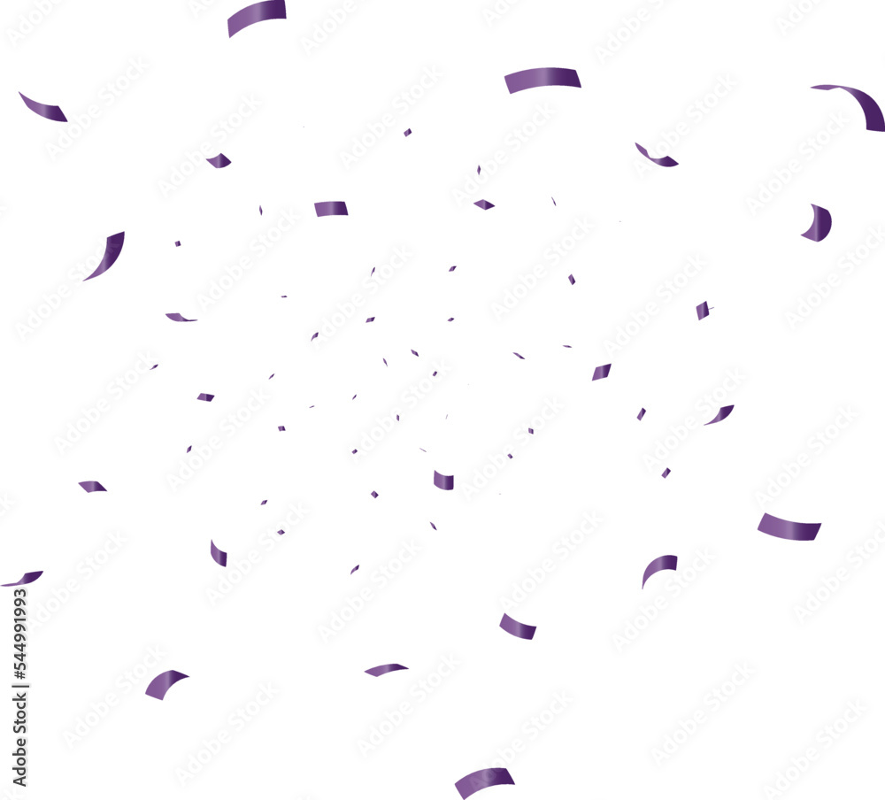 congratulatory background with violet confetti on white background ...