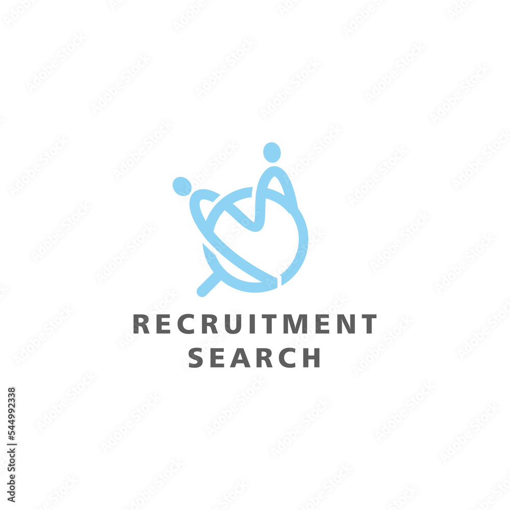 Job recruitment logo design vector, logo magnifying glass, logo office ...
