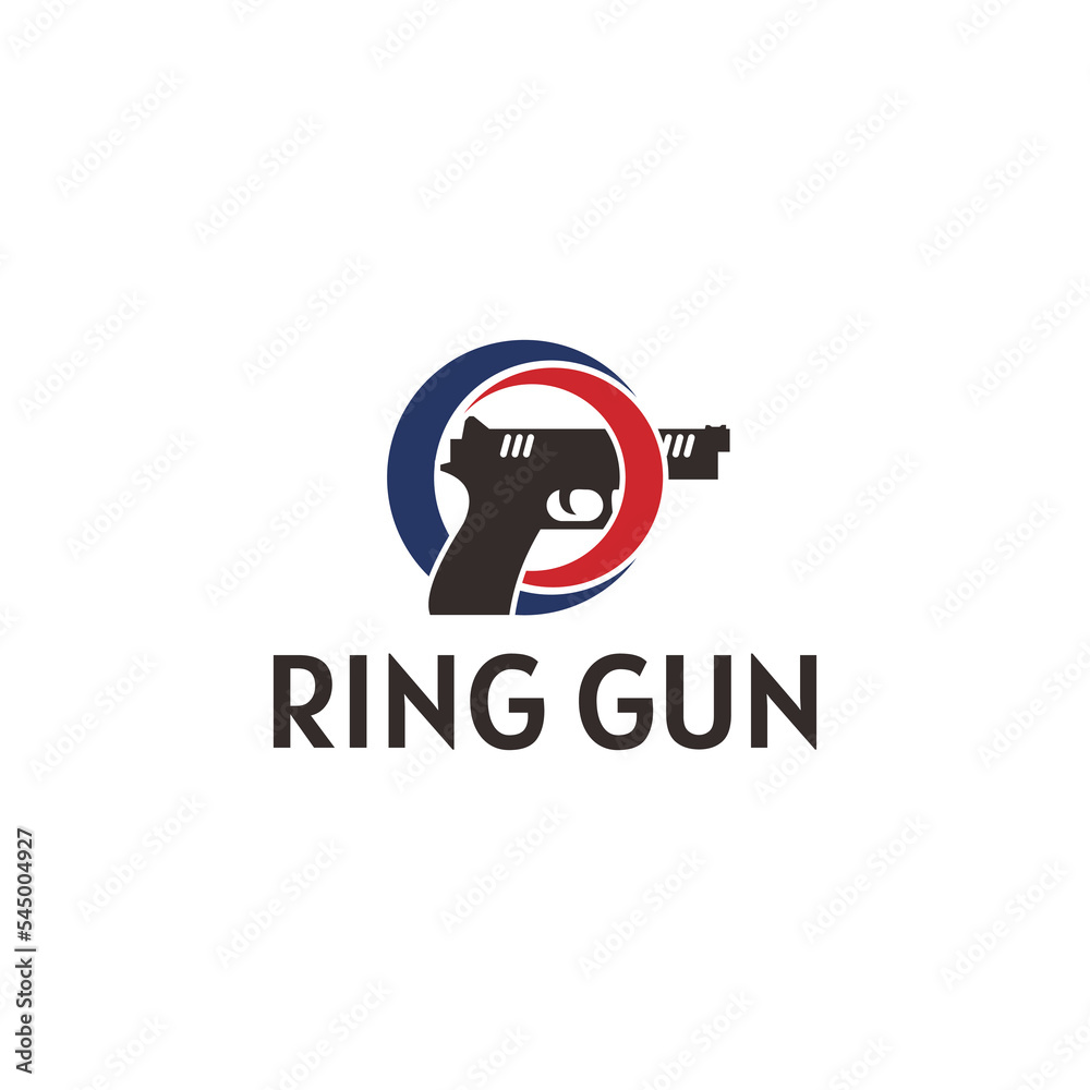Letter O and Gun logo icon design, Gun Logo vector template Stock ...