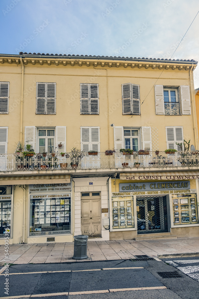 Vallauris street view. Situated on French Riviera, Vallauris combines ...