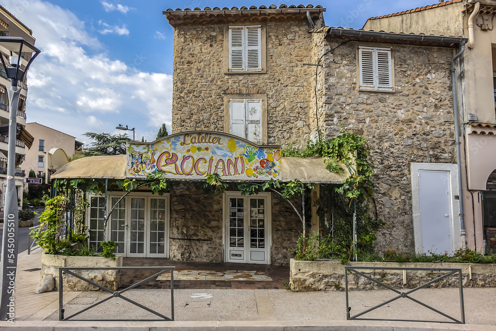 Vallauris street view. Situated on French Riviera, Vallauris combines ...
