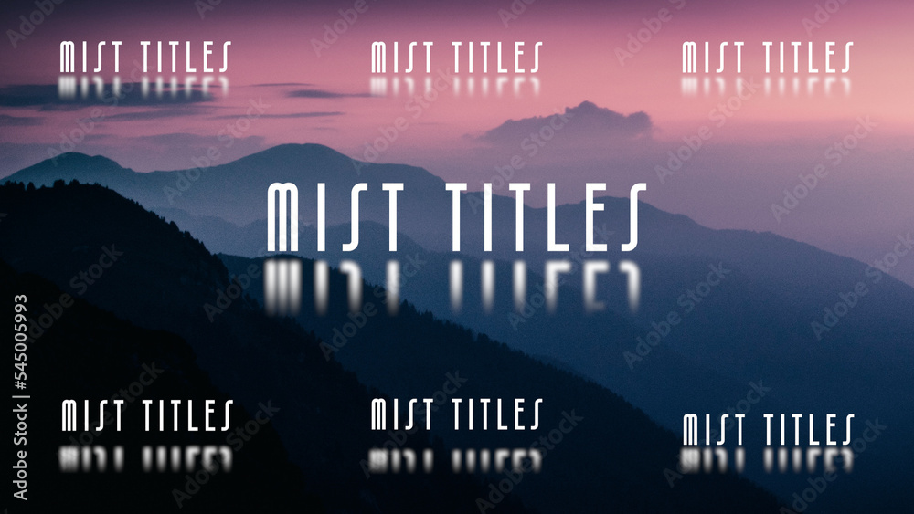 Mist Titles Stock Template | Adobe Stock