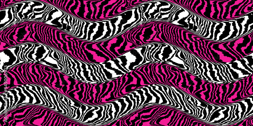 Hot Pink And Black Zebra Print Background