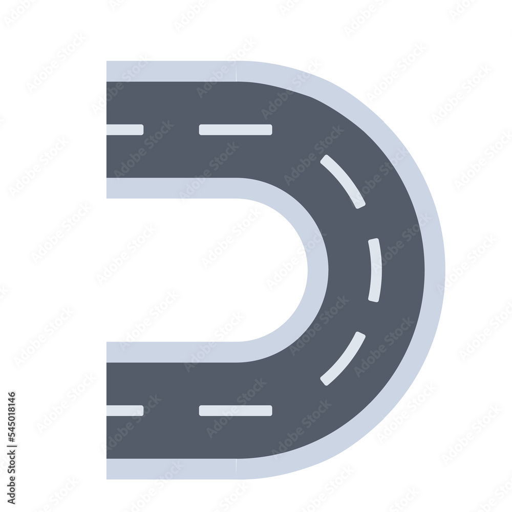 top view road elements vector for creating a route on the navigation ...