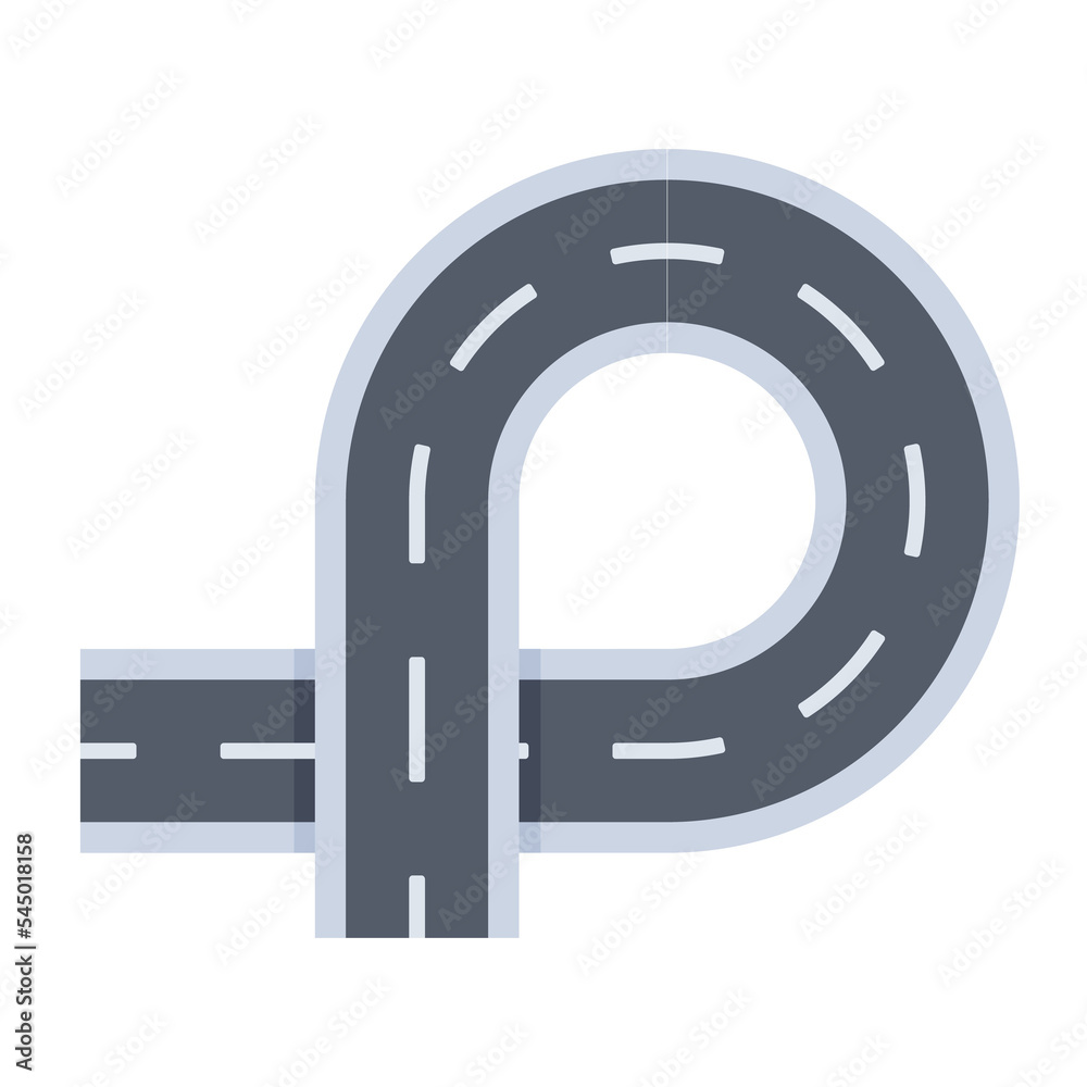 top view road elements vector for creating a route on the navigation ...