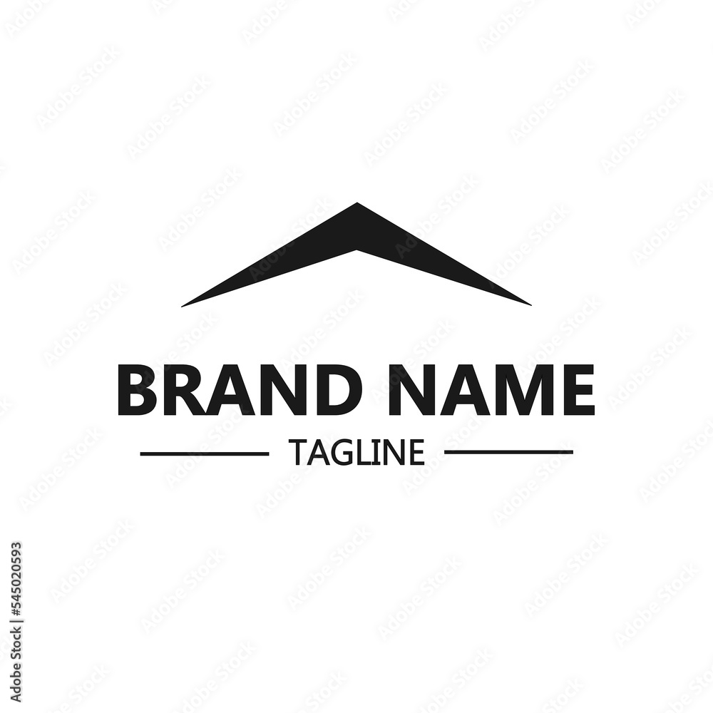 Real estate logo vector illustration on white background. Realtor ...
