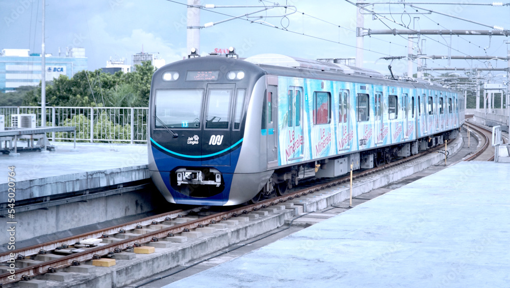 Jakarta, Indonesia: MRT (Mass Rapid Transit) train, in CIty of Jakarta ...