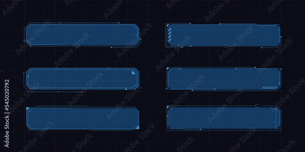 Hud frames futuristic text box border frame scifi digital screen ...