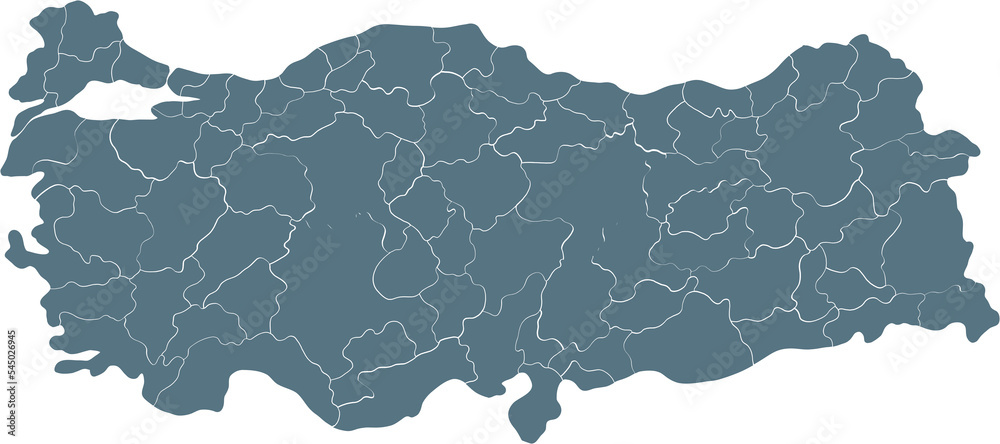 Turkey political map divide by state freehand drawing Stock ...