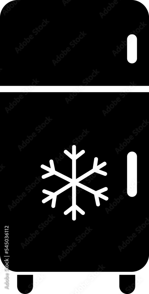 Refrigerator vector white icon. Frig flat sign design. Freezer symbol ...