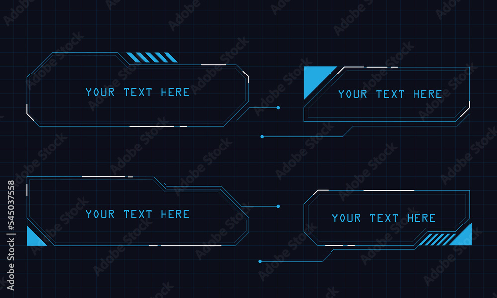 Hud ui gui futuristic frame user interface screen elements set Stock Vector | Adobe Stock