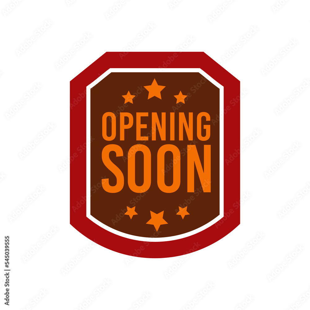 Vector with opening soon text suitable for promotion in banners ...