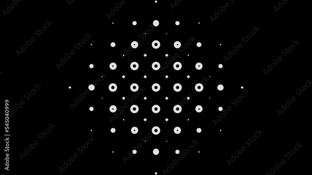 Abstract animated background with white and black figures and CGI ...