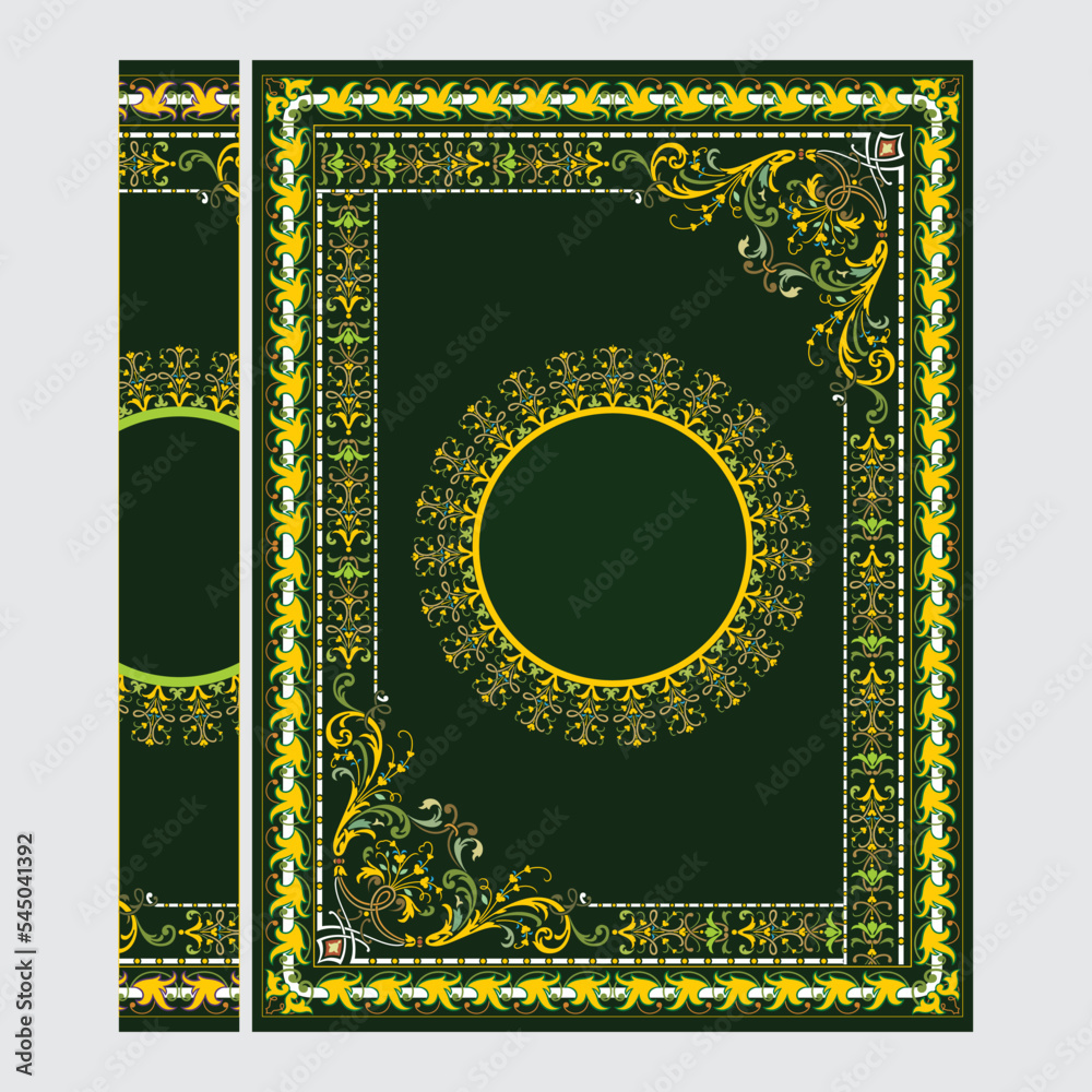 Beautiful Quran Cover Design, Floral Frames, Colors, Abstract, Vector ...