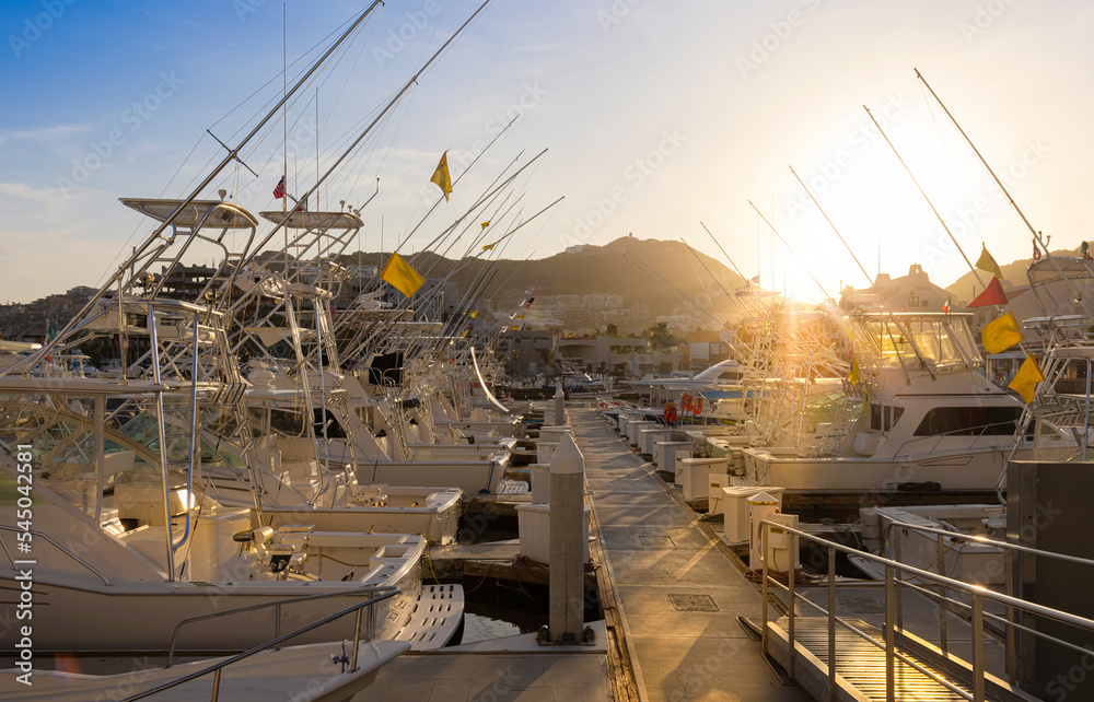 Mexico, marina and yacht club in Cabo San Lucas, Los Cabos, departure ...