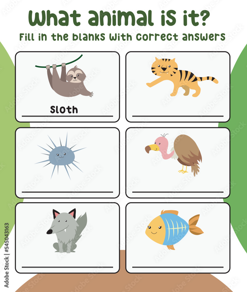 What animal is this printable worksheet. See and write the correct ...