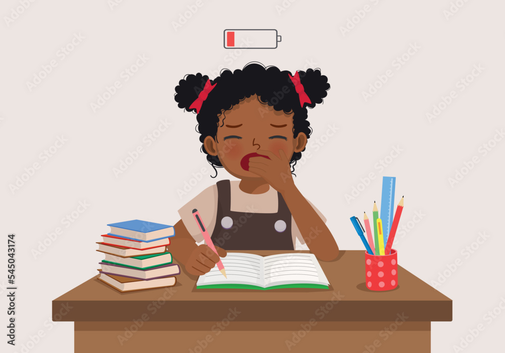 Girl Do Homework Clipart