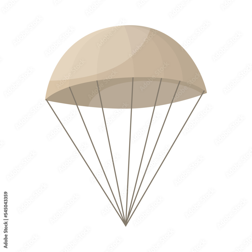 Military parachute cartoon illustration. Equipment for jumping off ...
