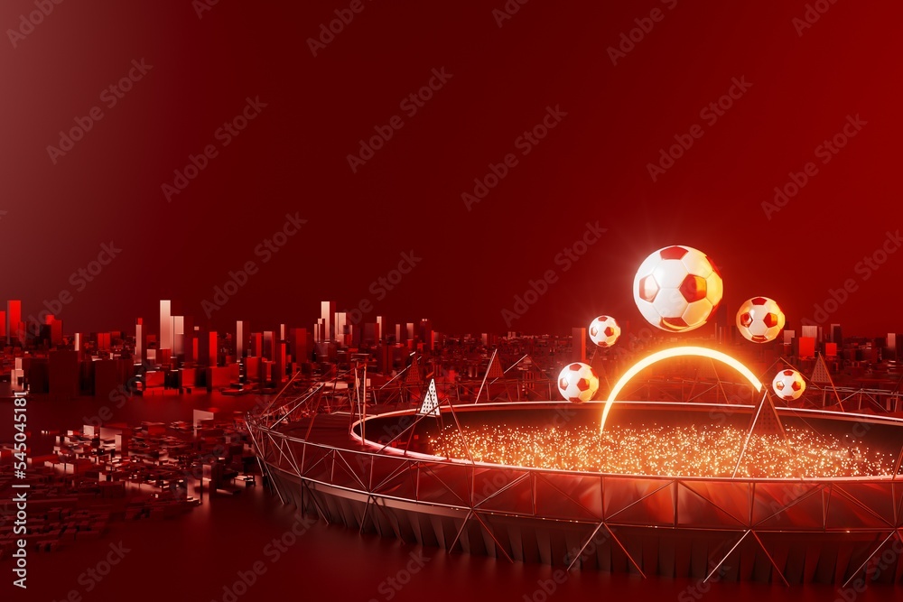 3d football object design. realistic rendering. abstract futuristic ...