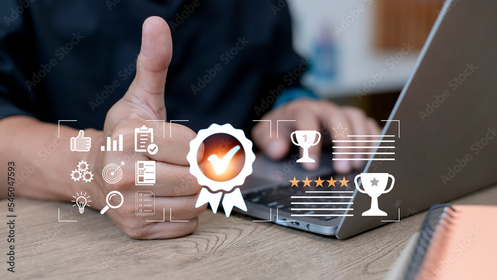 Quality Assurance concept, operating with the quality assurance ...