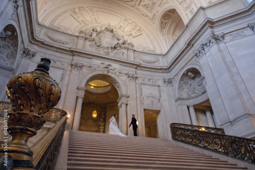 Breathtaking architecture details of panoramic dome columns scenic ...