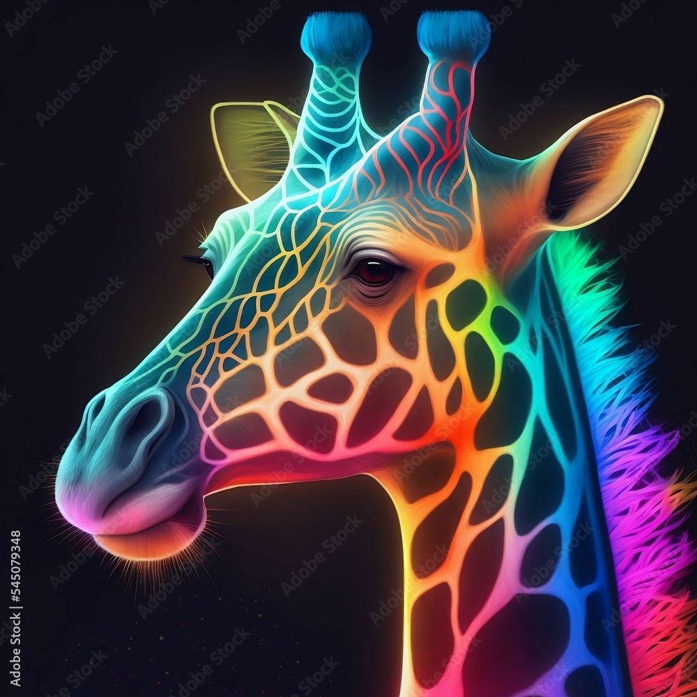 Wolf Side Profile Animal Patronus Giraffe Glowing Spirit Animal ...