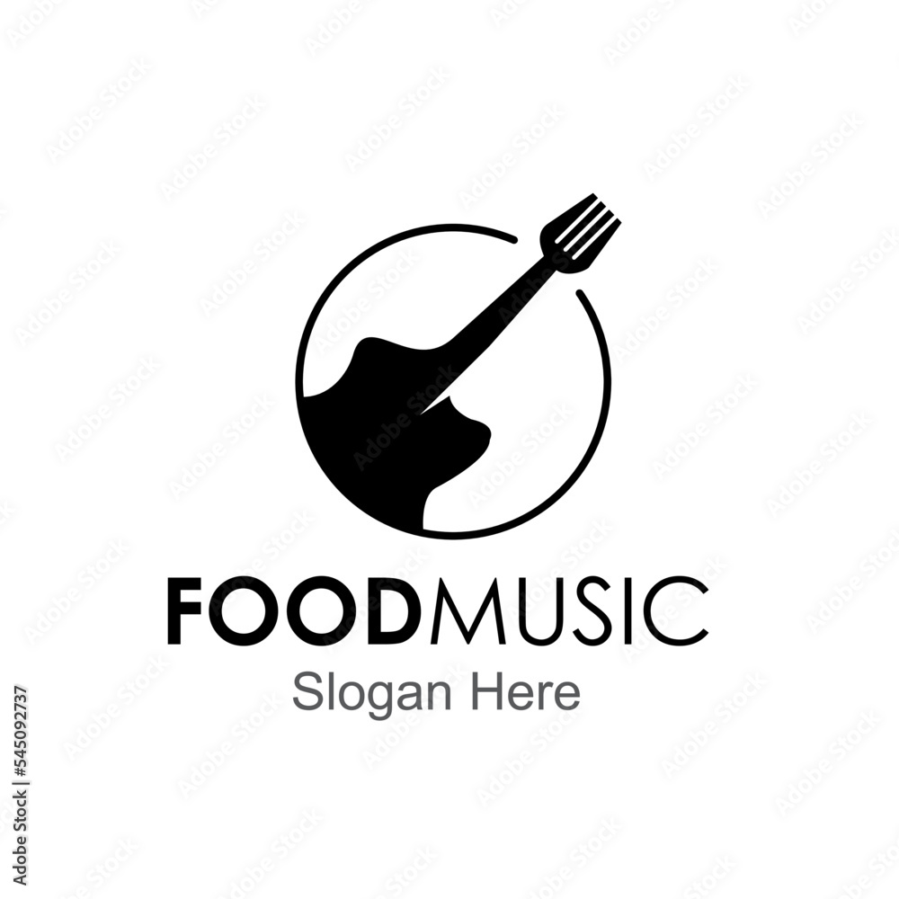 food music logo design concept Stock Vector | Adobe Stock