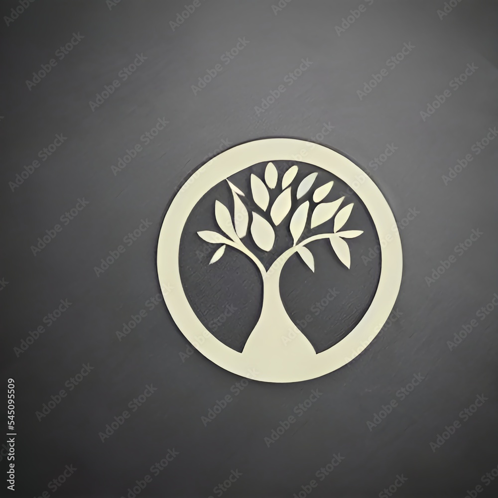 Illustrated Logo of a tree - digital creation Stock Illustration ...