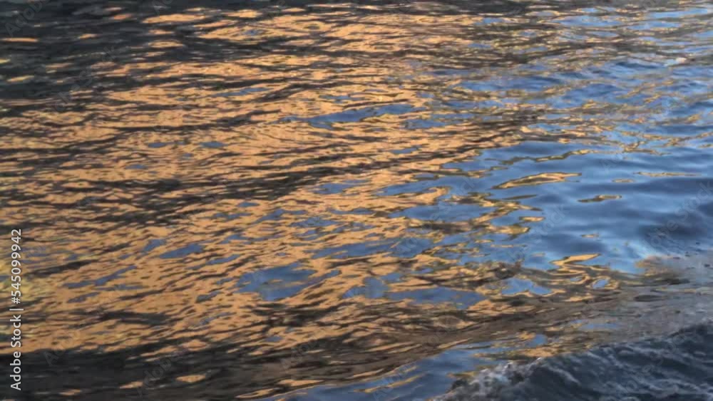 Ripples on the water surface while a boat is moving. Stock ビデオ | Adobe ...