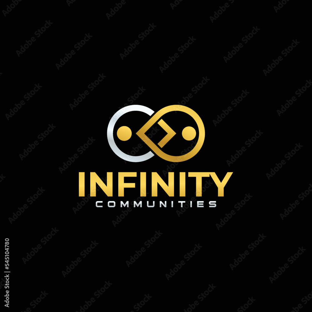 infinity communities with the infinity signs and people icons showing ...