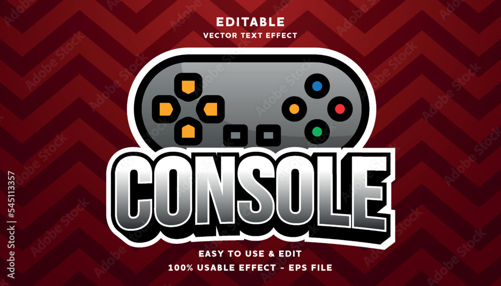 console editable logotype with modern and simple style, usable for logo ...