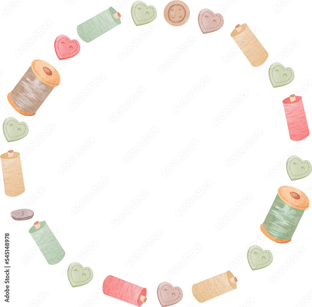 Watercolor Sewing Clipart - Vintage collection kit set, retro isolated ...