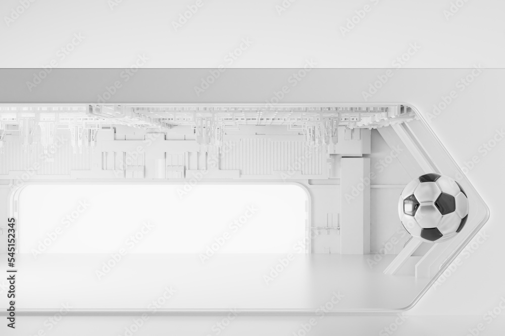 3d football object design. realistic rendering. abstract futuristic ...