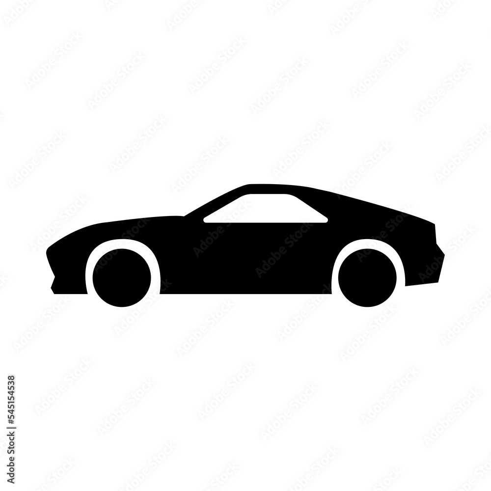Vector Graphic Illustration of car silhouette. Stock Vector | Adobe Stock